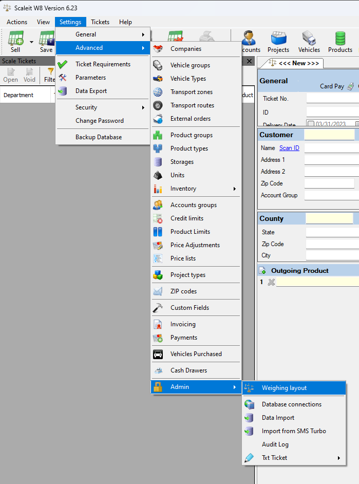 How to change your Ticket Layout in Scaleit W8.